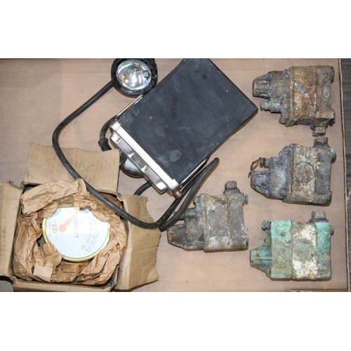 A miners head torch together with three detonators and a boxed new old ...