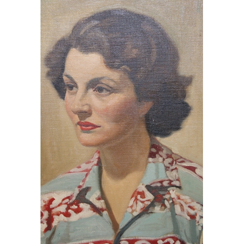 A Pair of Mid Century Portrait Oil Paintings by Eric Tunstall (1897 ...