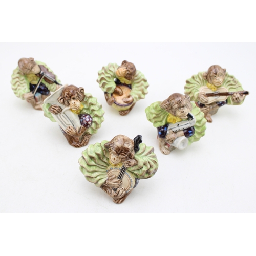 Beswick Comical Monkey Band comprising Guitar 1259, Banjo 1260, Tuba ...