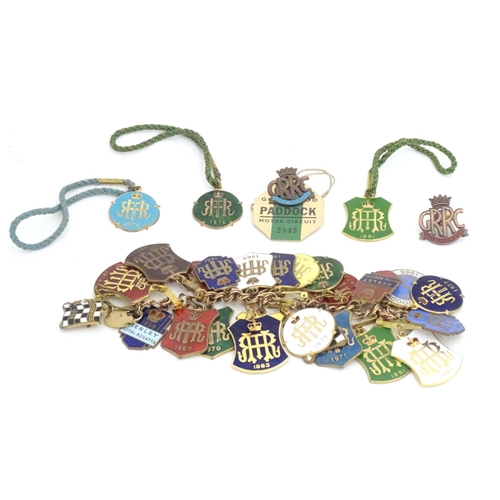 Rowing / Motor Racing Interest: A quantity of 20thC enamel member ...