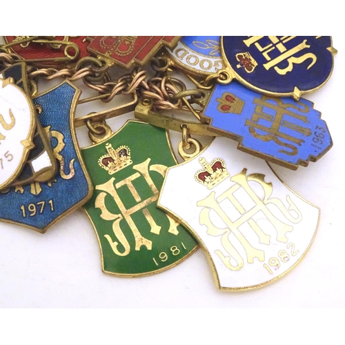Rowing / Motor Racing Interest: A quantity of 20thC enamel member ...