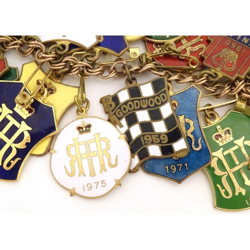 Rowing / Motor Racing Interest: A quantity of 20thC enamel member ...