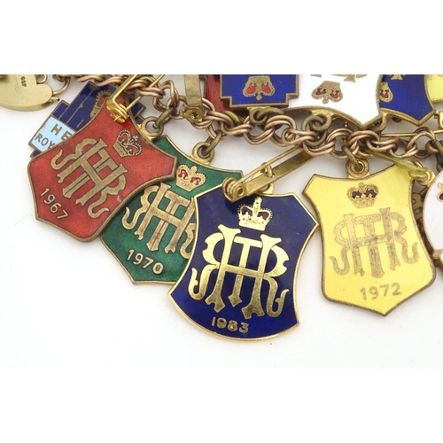 Rowing / Motor Racing Interest: A quantity of 20thC enamel member ...