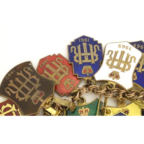 Rowing / Motor Racing Interest: A quantity of 20thC enamel member ...