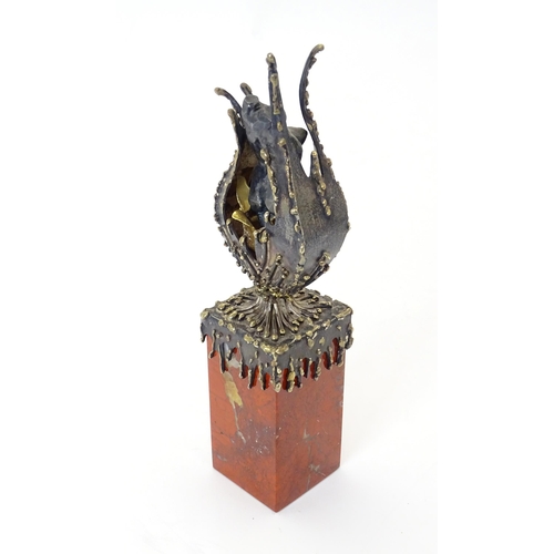 George Weil : A silver, silver gilt and 18ct gold sculpture formed as a ...