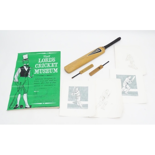 A late 20thC Duncan Fearnley Supreme cricket bat, bearing the ...