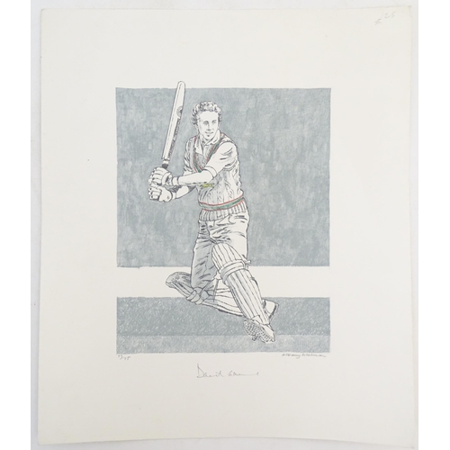 A late 20thC Duncan Fearnley Supreme cricket bat, bearing the ...