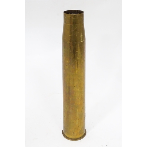 Militaria : a WWII 6 pdr artillery shell case, with headstamp for 1943 ...