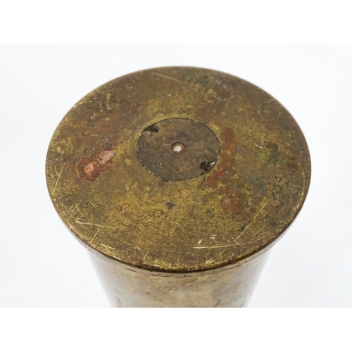 Militaria : a WWII 6 pdr artillery shell case, with headstamp for 1943 ...