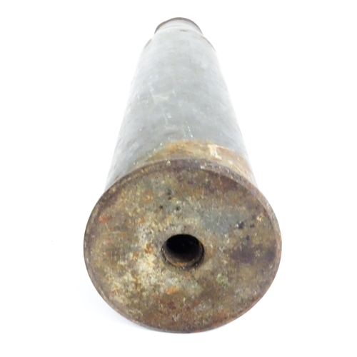 Militaria: a quantity of inert shell cases, comprising a WWII French ...