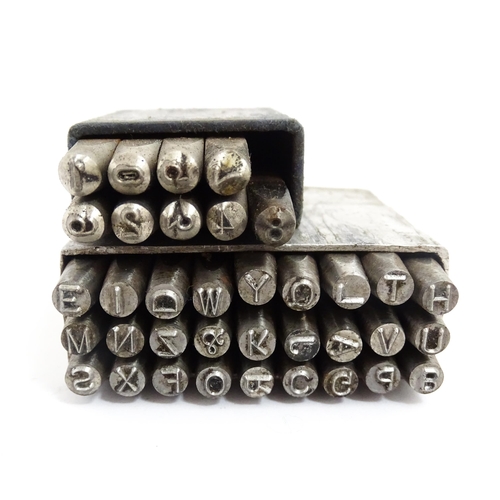 A quantity of 20thC punch tools comprising numbers 0-8 by Pryor of ...