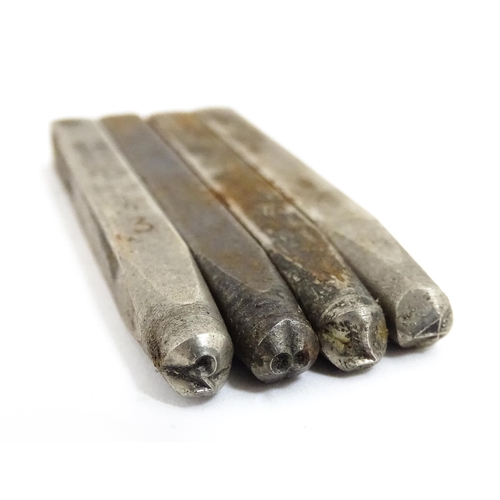 A quantity of 20thC punch tools comprising numbers 0-8 by Pryor of ...
