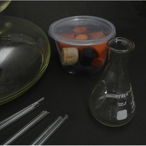 A quantity of glass chemistry apparatus to include a Kipp generator ...