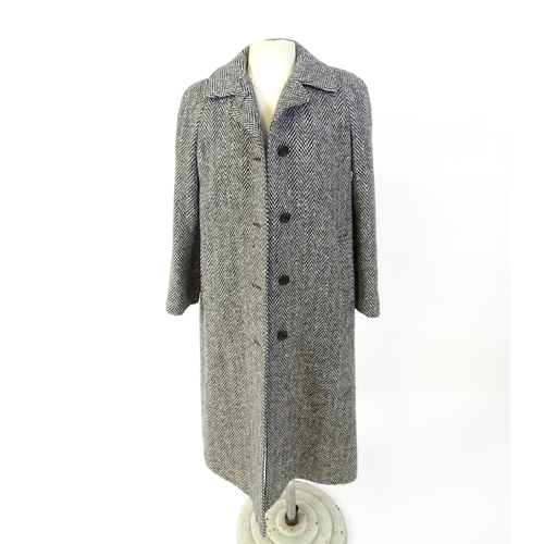 Vintage fashion / clothing: A ladies Aquascutum herringbone wool coat ...