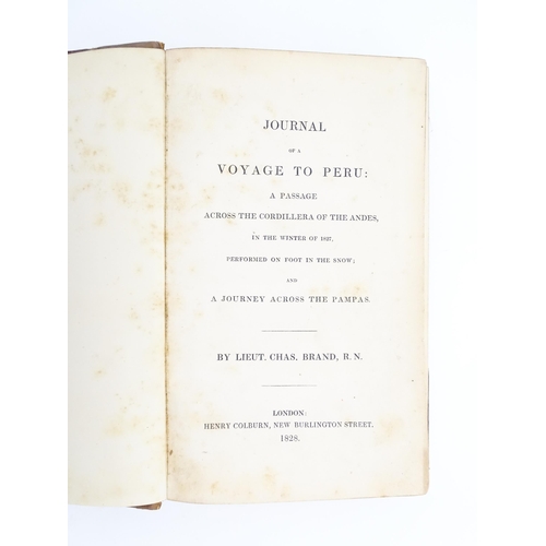 Book: Journal of a Voyage to Peru - A passage across the Cordillera of ...