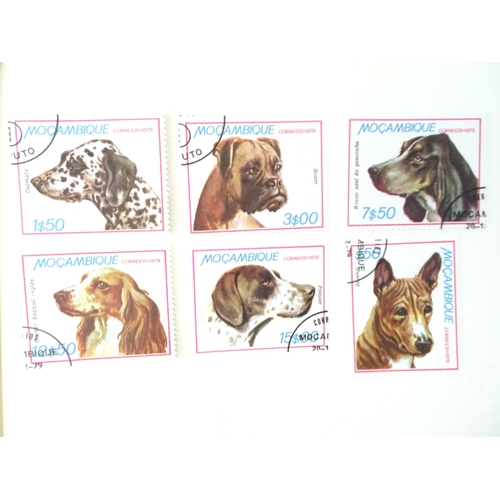 A quantity of 19th and 20thC postage stamps affixed within five albums ...