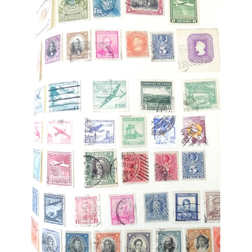 A quantity of 19th and 20thC postage stamps affixed within five albums ...