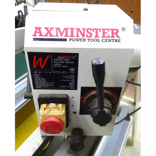 Workshop Tools : an Axminster AWVSL900 wood turning lathe and steel ...