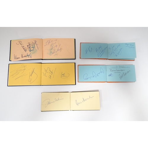 A quantity of golf autograph albums containing various golfer ...