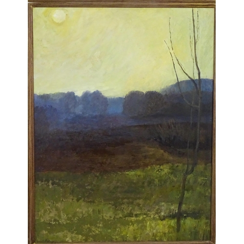 Violet Fuller (1920-2008), Oil on board, Pale Sunshine, Essex. Signed ...