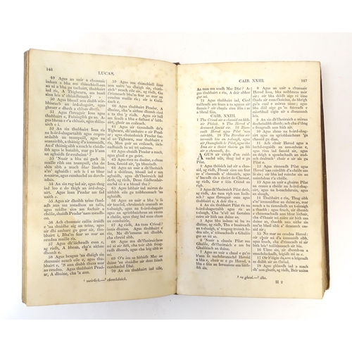 Book: An early 19thC New Testament bible in Gaelic titled Tiomnadh ...