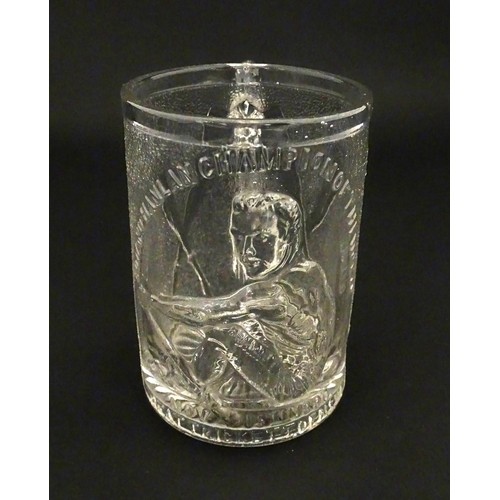 British / Australian Rowing Interest: A glass tankard titled 'Edward ...