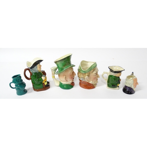 Six assorted Character / Toby jugs to include Beswick Scrooge no. 372 ...