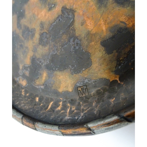 Two copper Arts & Crafts chargers comprising a Joseph Sankey & Son ...