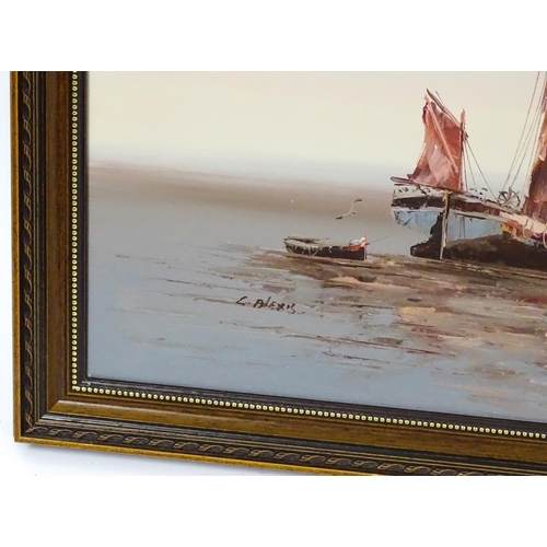 L. Alexis, 20th century, Continental School, Oil on canvas, Fishing ...