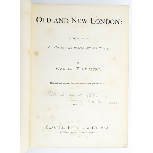 Books: Three assorted books comprising Old and New London - A Narrative ...