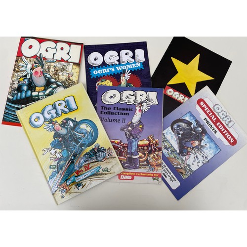 ’Ogri’ Bike magazines cartoon strip book, Volume IV and magazines