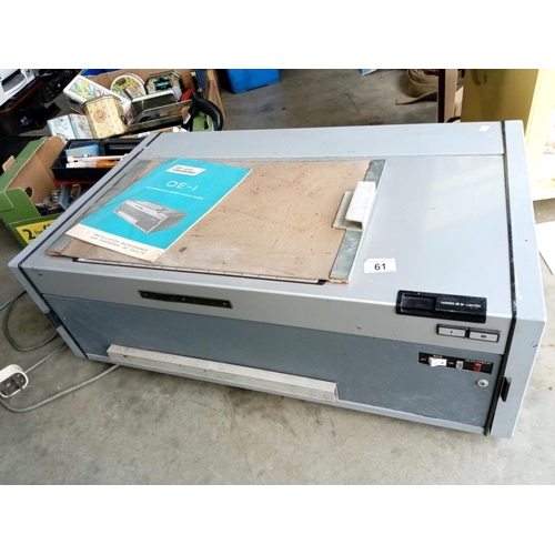 A Gestetner OE-1 electro static offset plate maker (working)