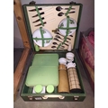 A vintage Brexton cased picnic hamper