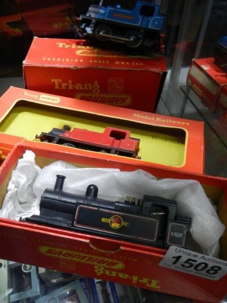 Three boxed Triang Hornby 00/H0 gauge engines including R.52 tank loco ...