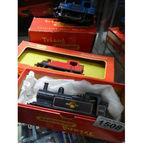 Three boxed Triang Hornby 00/H0 gauge engines including R.52 tank loco ...