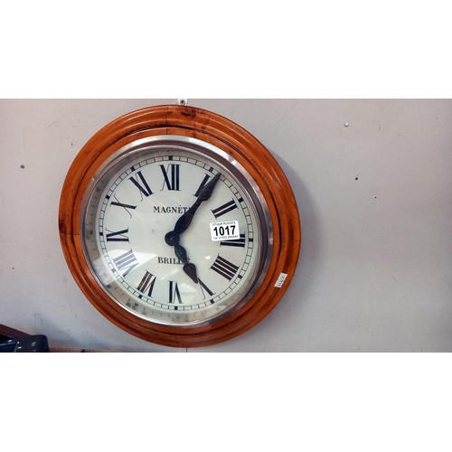 A Magnetta French Brillie pulse sync wall clock for use with GPO type ...