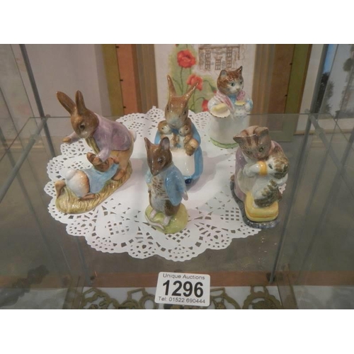 Five Beswick Beatrix Potter figures.