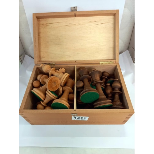 A boxed set of Henri Chavet Chess Set - J'eux D'Echecs