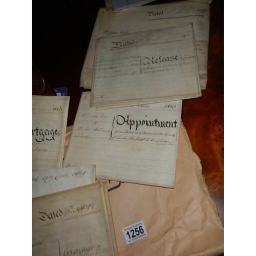 A collection of old deeds and titles including Lincolnshire related.