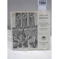 A rare Hitler Speaks 45 rpm record.