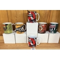 6 Petroliana themed mugs including Snap-on, Castrol & Champion spark plugs