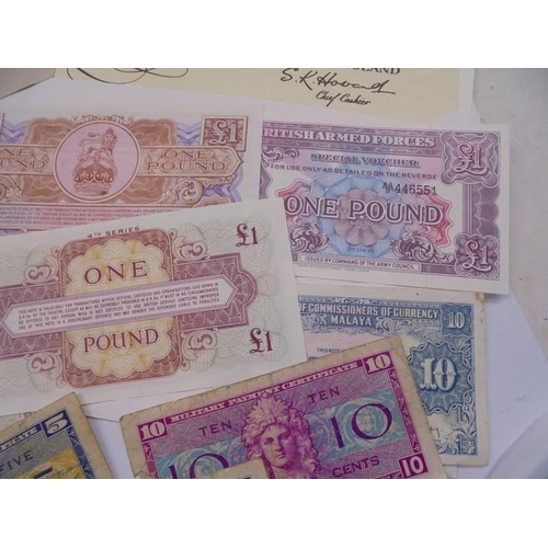 A mixed lot of UK banks notes including replica £1,000,000 note.