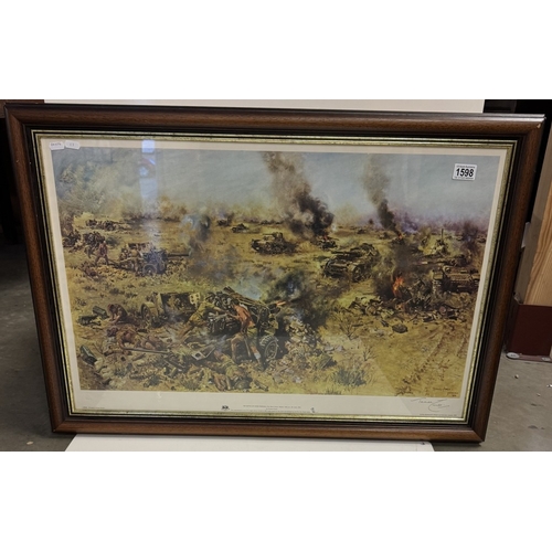 A Terence Cuneo limited edition print, The Battle of Knightsbridge 1942 ...
