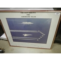 A Framed and glazed Red Arrows print with signatures.