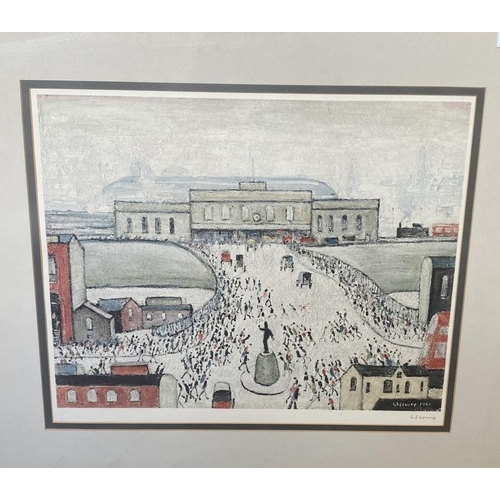 L.S Lowry (1887 - 1976) - Station Approach signed Limited Edition print ...