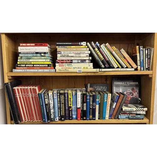 A large collection of F1 & Motor racing books