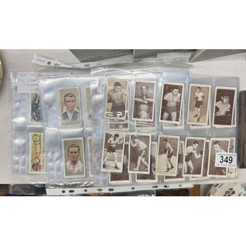 A collection of cigarette cards including boxing personalities, Joe ...