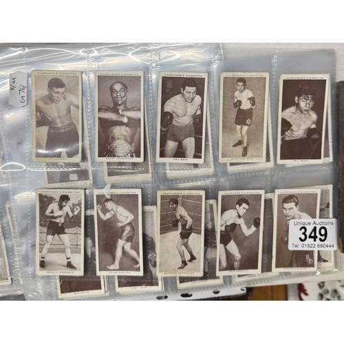 A collection of cigarette cards including boxing personalities, Joe ...