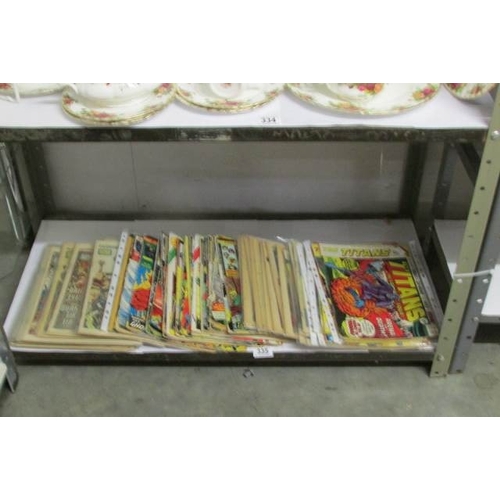 A collection of approximately 70 UK Marvel comics including Hulk ...