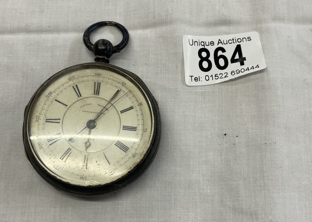 A Fusee English centre-seconds chronograph signed Henry Wolfe ...